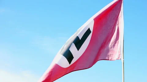 The flag of Nazi Germany develops on the... | Stock Video | Pond5