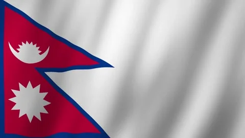 Flag of Nepal waving animation, Nepal Fl... | Stock Video | Pond5