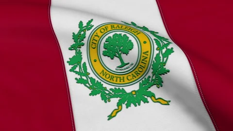 Flag of Raleigh City Loop | Stock Video | Pond5