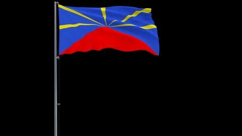Flag of Reunion on transparent backgroun... | Stock Video | Pond5