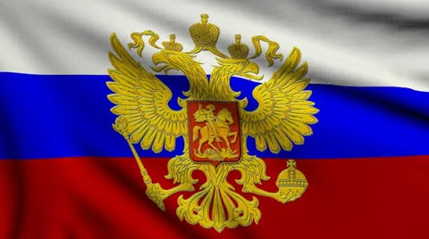 Flag of Russia Gerb looping | Stock Video | Pond5