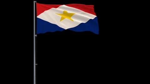 Flag of Saba on transparent background, ... | Stock Video | Pond5