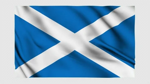 Flag of Scotland waving isolated by the ... | Stock Video | Pond5