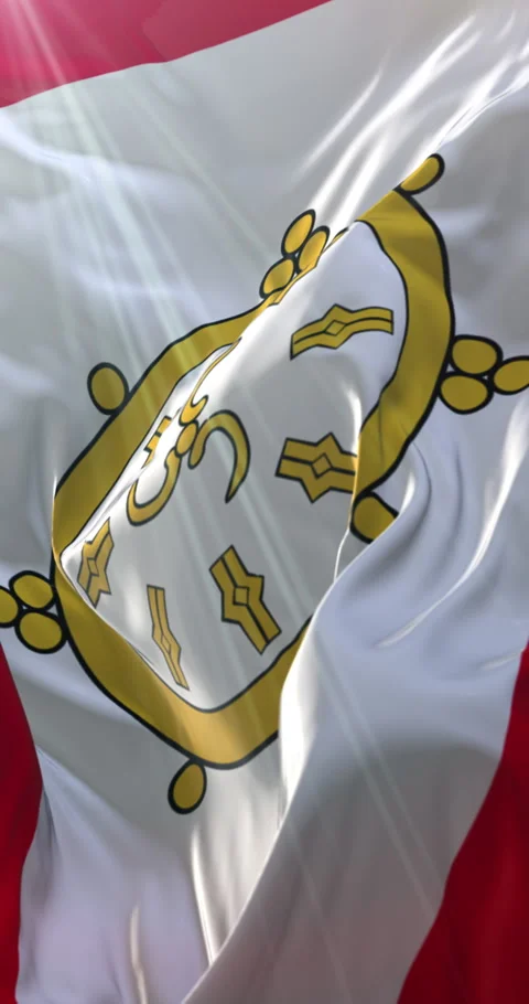Flag of Sikkim. 4K Vertical. Loop | Stock Video | Pond5