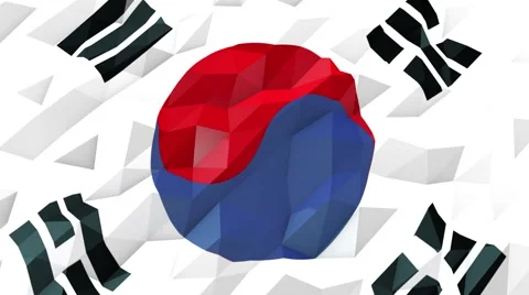 Flag of South Koreo 3D Wallpaper Illustr... | Stock Video | Pond5