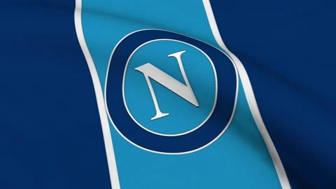 Flag with S.S.C. Napoli Logo Looping | Stock Video | Pond5