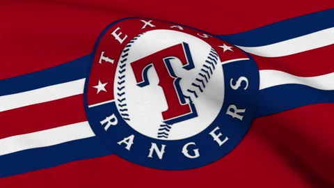 Flag with Texas Rangers Logo Loop | Stock Video | Pond5