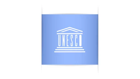 Flag of the UNESCO. Animation illustrati... | Stock Video | Pond5