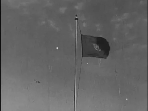 The flag of the United Nations is at hal... | Stock Video | Pond5