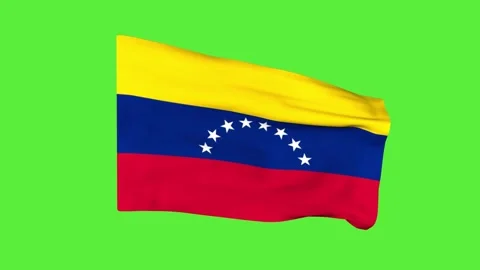 Flag of Venezuela on a green screen. 3D ... | Stock Video | Pond5