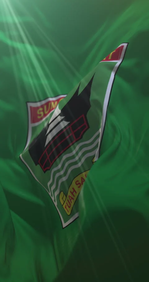 Flag of West Sumatra, Indonesia. Loop. 4... | Stock Video | Pond5