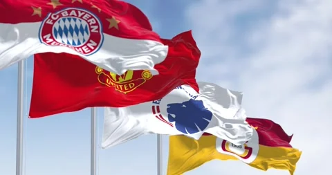 Flags of the Group A teams of the 2023-2... | Stock Video | Pond5