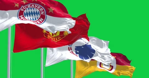 Flags of the Group A teams of the 2023-2... | Stock Video | Pond5
