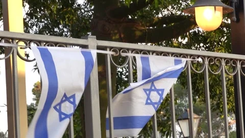 Flags of Israel in the wind. Country Sym... | Stock Video | Pond5