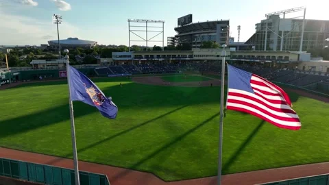 Waving Flag At Baseball Game Stock Video Footage | Royalty Free Waving ...