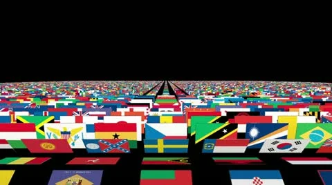 Flags of the World Carpet Animation, Alp... | Stock Video | Pond5