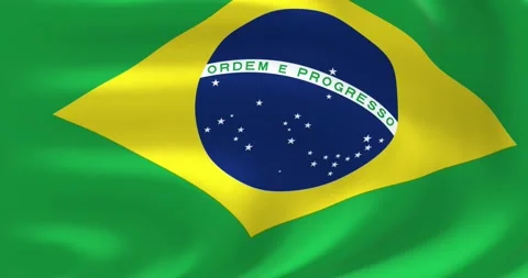 Flags of the world - flag of Brazil. Wav... | Stock Video | Pond5