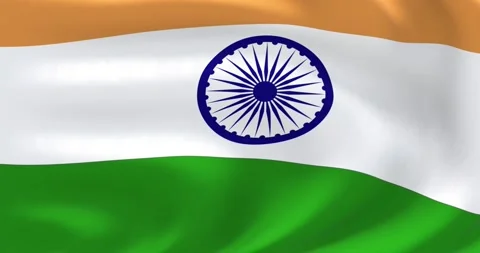 Flags of the world - flag of India. Wave... | Stock Video | Pond5