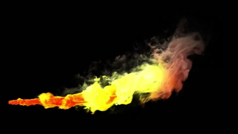 Flame effect from left to right in alpha... | Stock Video | Pond5