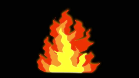 Flame seamless loop animation. Luma matt... | Stock Video | Pond5