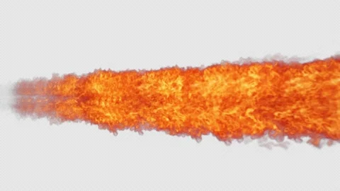 The flame thrower starts spouting fire f... | Stock Video | Pond5