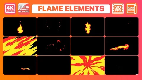 Flames And Titles ~ After Effects Template #128313492