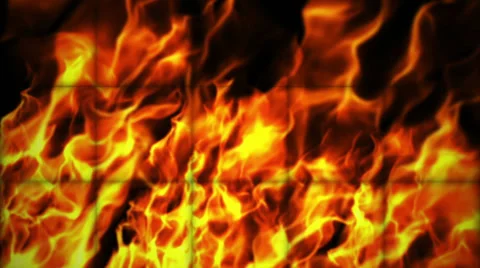 Flames in Falling Cubes, with Green Scre... | Stock Video | Pond5