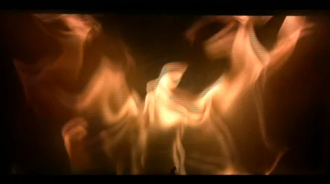 flames flickering inside a woodburning s... | Stock Video | Pond5