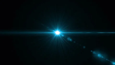 Flaming blue light ray with particles ef... | Stock Video | Pond5
