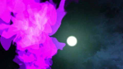 Flaming Torch Burning With Moon Night Sk... | Stock Video | Pond5