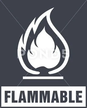 Flammable Symbol. Fire Icon. Packaging Symbol for Delivery of Cargo ...