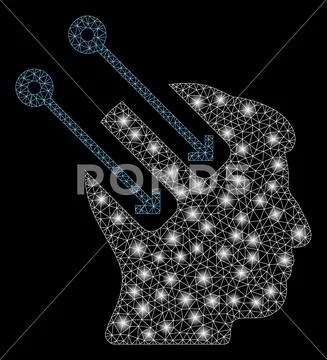 Flare Mesh 2D Neural Interface with Flare Spots Illustration #117042684