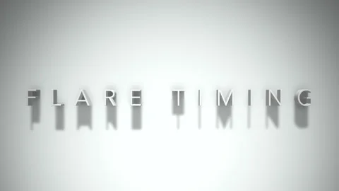 flare timing 3D title animation white te... | Stock Video | Pond5
