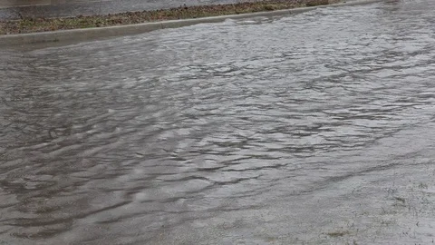 Flash flooding and heavy rain in city st... | Stock Video | Pond5