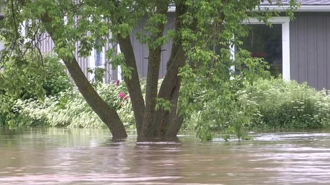 Flash floods after severe thunderstorms ... | Stock Video | Pond5