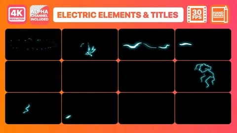 Flash FX Electric Elements And Titles ~ After Effects #97177137