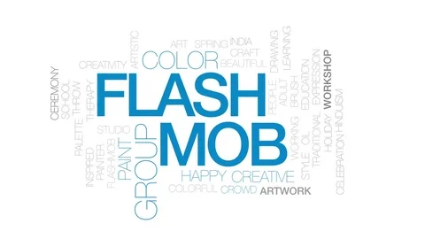Flash mob animated word cloud, text desi... | Stock Video | Pond5