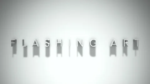flashing art 3D title animation white te... | Stock Video | Pond5