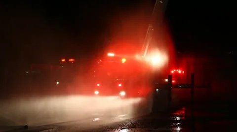 Flashing fireman emergency warning light... | Stock Video | Pond5