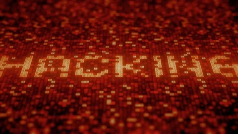 Flashing hexadecimal symbols on a red co... | Stock Video | Pond5