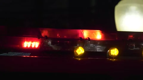 flashing lights on fire truck | Stock Video | Pond5