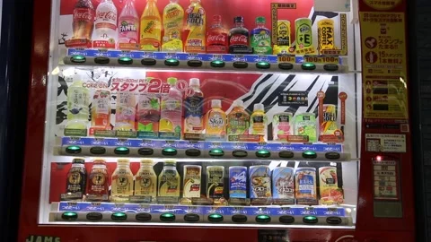 Flashing lights of a vending machine in ... | Stock Video | Pond5