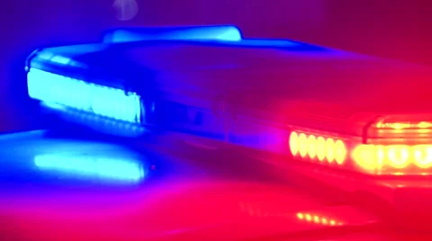Flashing Police Lights (With effect) | Stock Video | Pond5