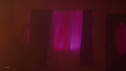 Flashing Police Lights Through A Creepy ... | Stock Video | Pond5