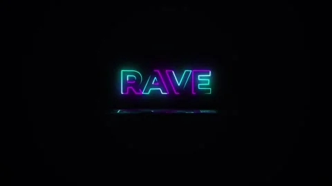 Flashing RAVE electric green and pink ne... | Stock Video | Pond5