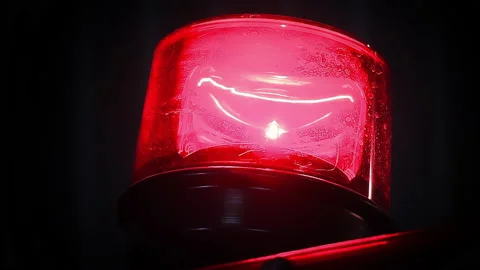 Flashing Red Lights of a Fire Engine or ... | Stock Video | Pond5