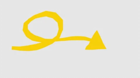 flat cartoon arrow animation with alpha ... | Stock Video | Pond5