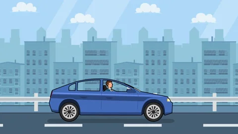 Cartoon Blue Cars Stock Videos – Royalty-Free HD & 4K Videos | Page 2