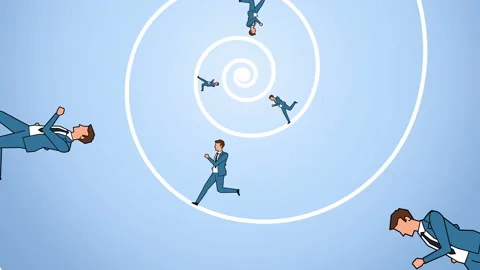 Flat cartoon businessman characters runn... | Stock Video | Pond5