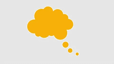 flat cartoon thinking balloon loop with ... | Stock Video | Pond5